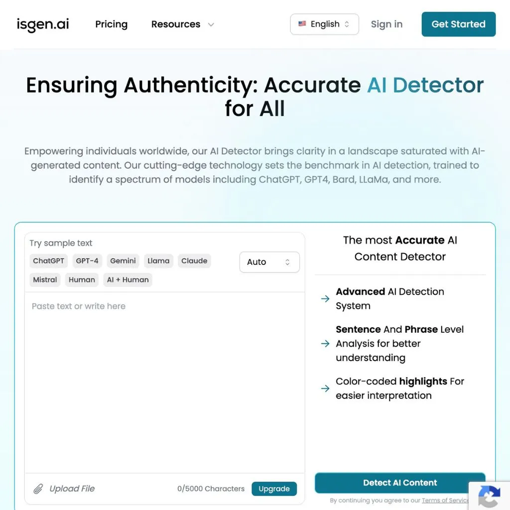 Isgen - AI Detector | DetectorTools.ai