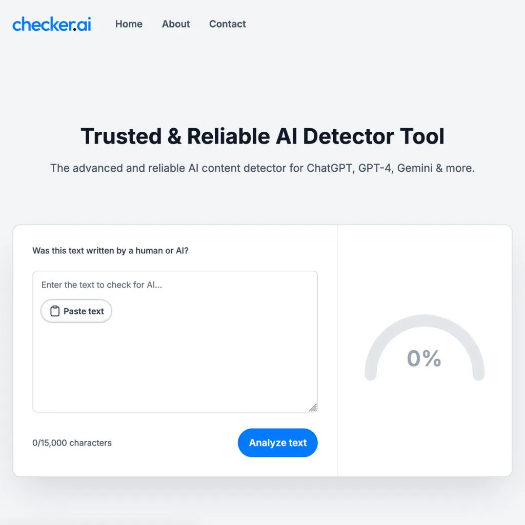 Checker.ai - AI Detector | DetectorTools.ai